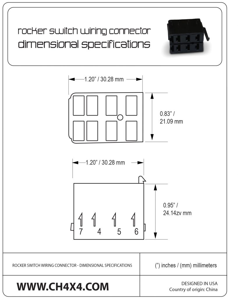 Rocker Switch Wiring Connector