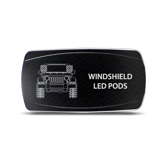CH4x4 Rocker Switch Jeep Wrangler JK Windshield LED Pods Symbol ...